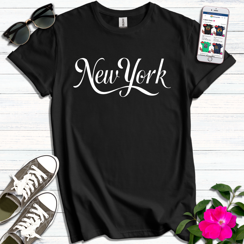 New York Script T-Shirt – Getaway Garb